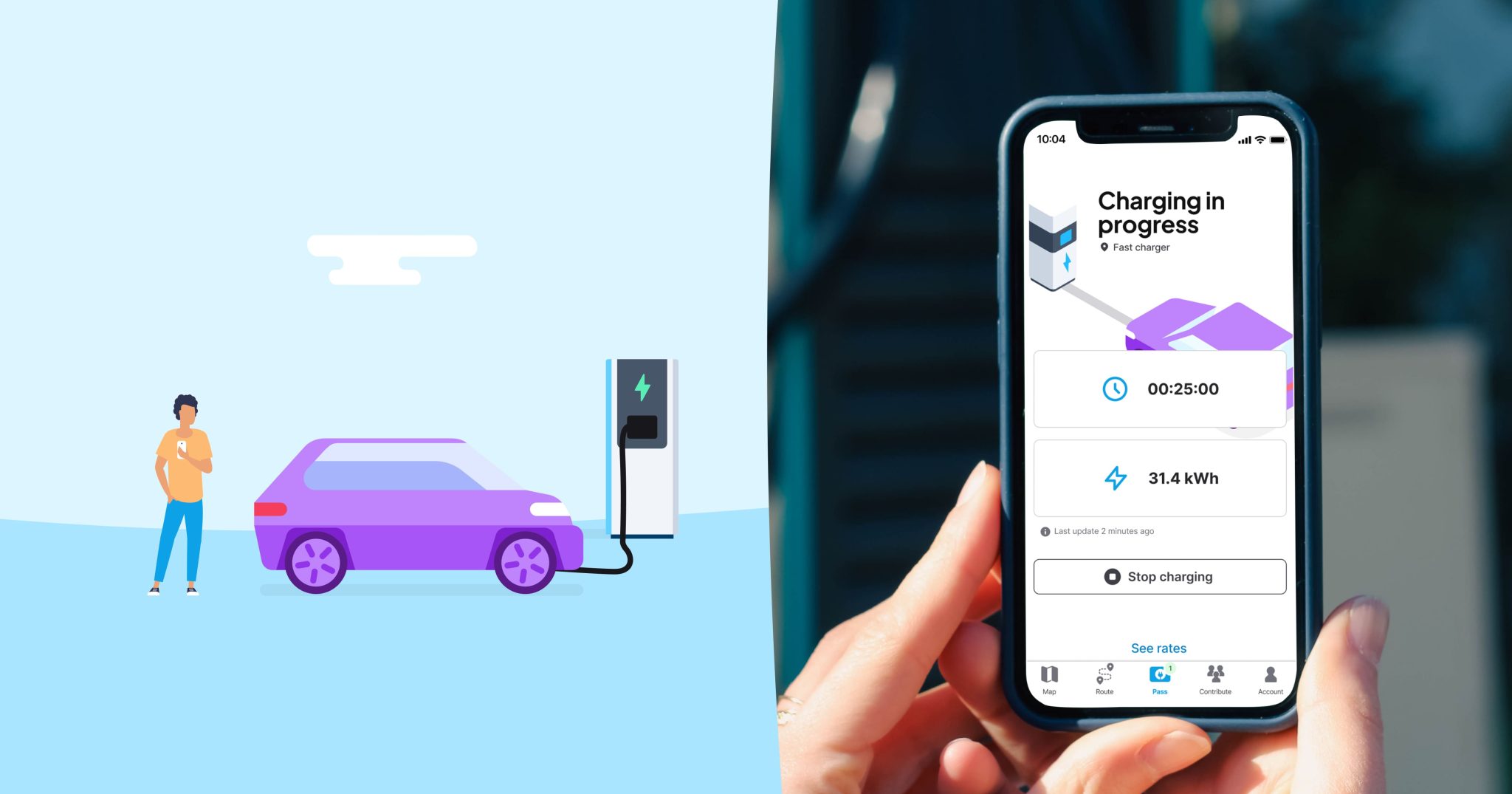Start a charging session from the Chargemap mobile app